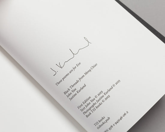 Black Threads from Meng Chiao / Justine Kurland, John Yau – TIS books